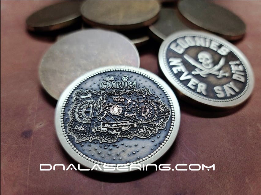 Goonies Doubloon Deep Laser Engraved Brass Coin Polished - Etsy
