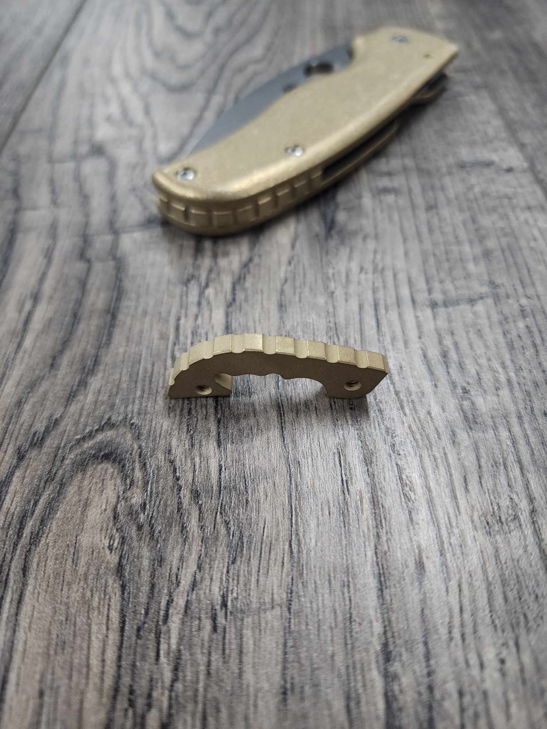 Brass Backspacer for Spyderco Shaman - Stonewash - Knife NOT Included ...