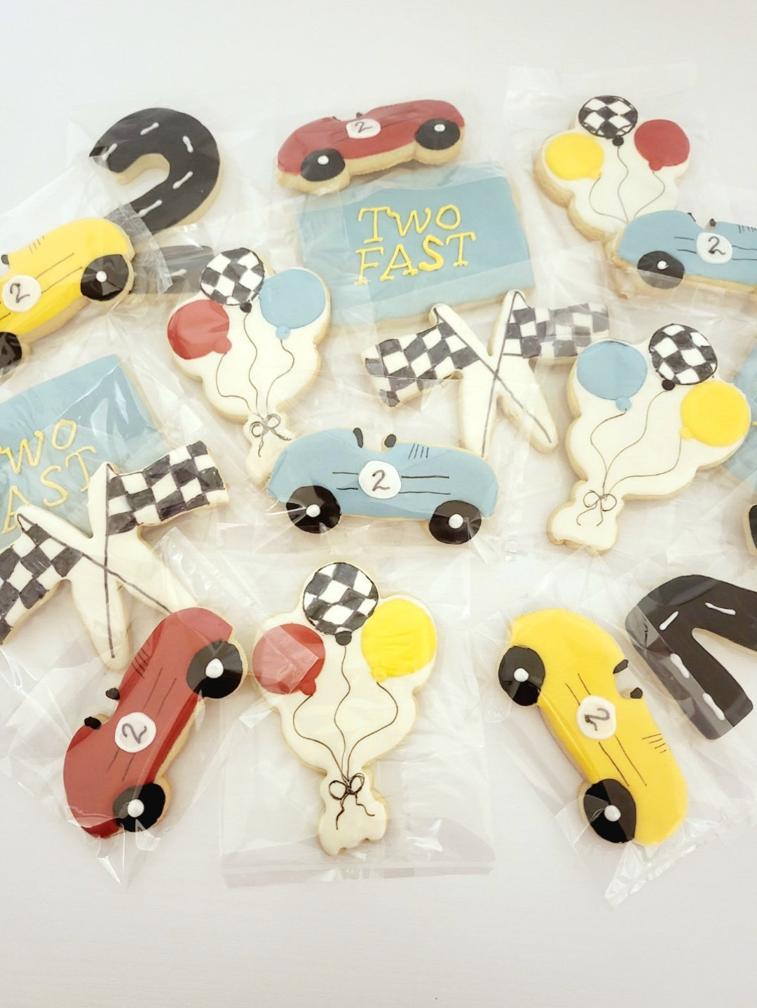 Race Car Cookies. Race Car Theme. Two Fast. - Etsy