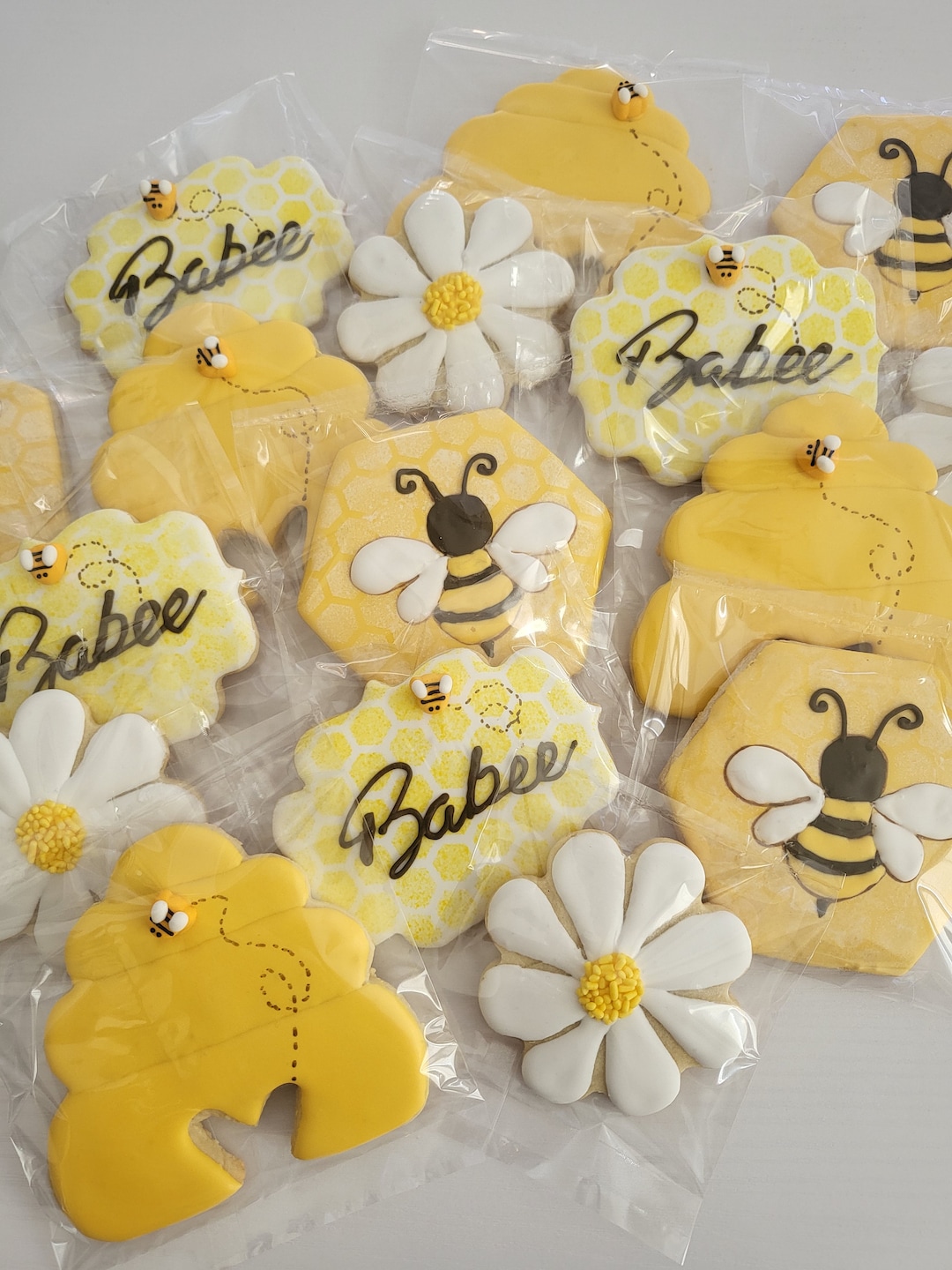 Bee Baby Shower Bee Cookies Baby Shower Sugar Cookies - Etsy