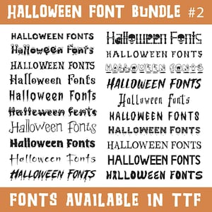 Halloween Font Bundle | 20 Spooky Fonts | Halloween Alphabet | Scary ...