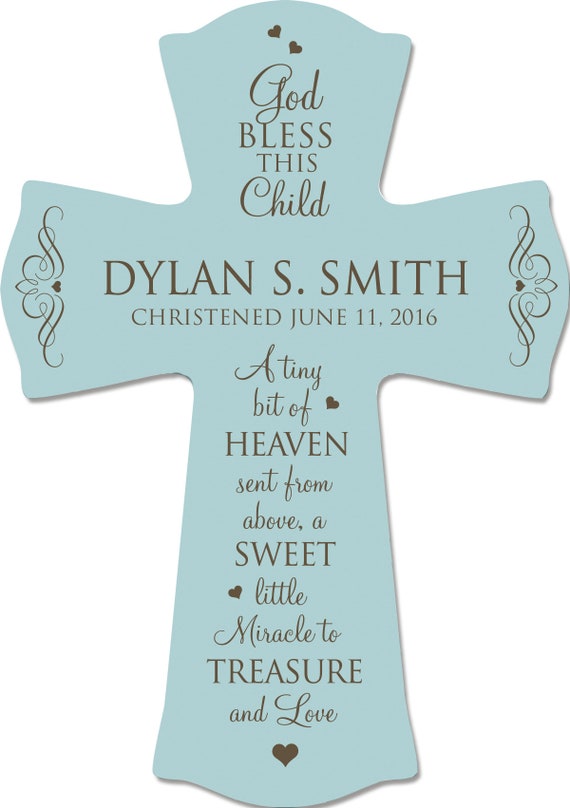 Blue Baptism Cross