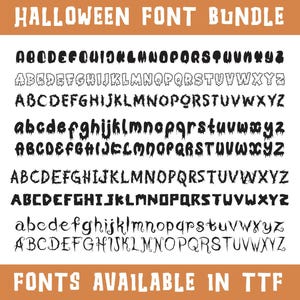 20 Halloween Fonts | Halloween Font Bundle | Spooky Font | Scary Text ...