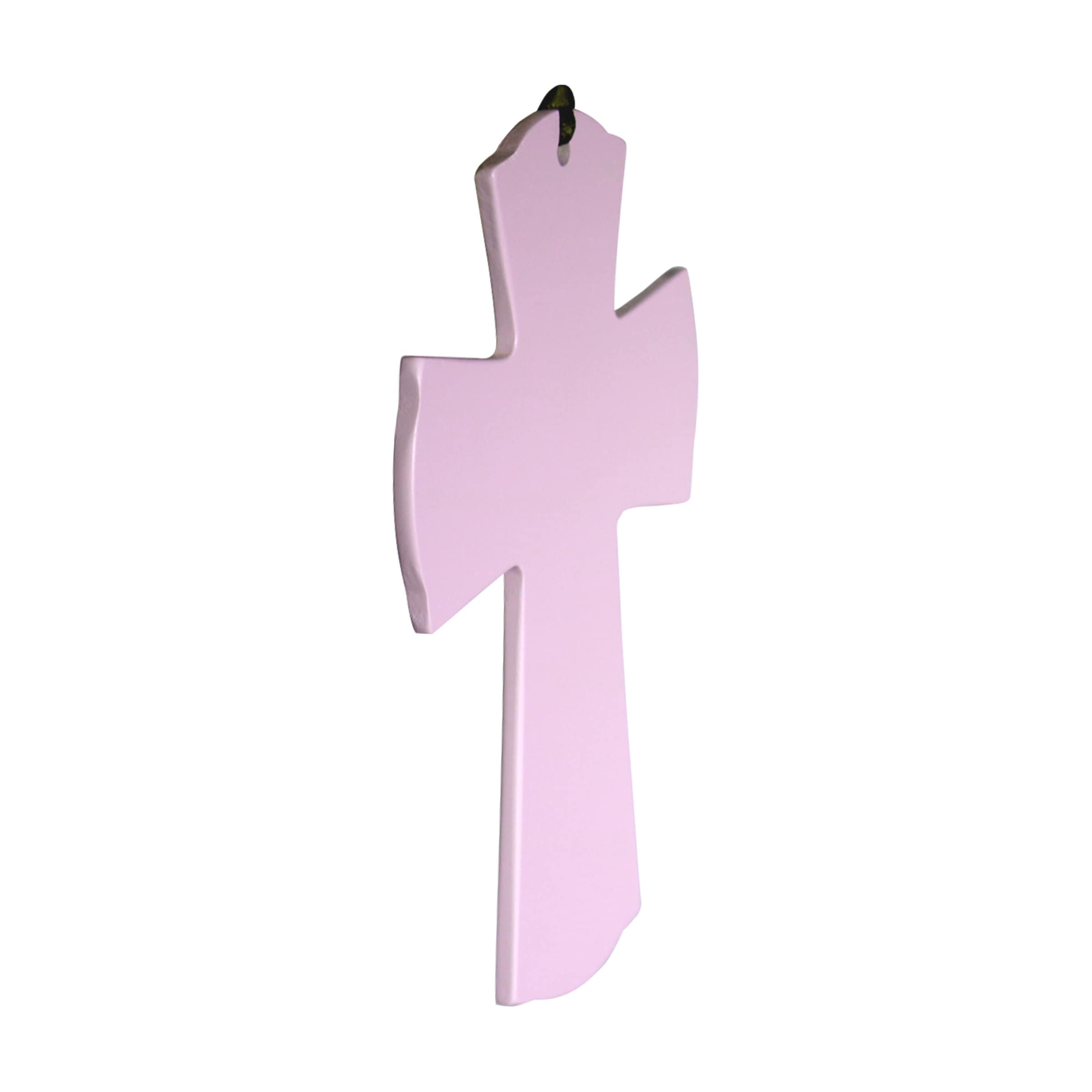 Pink Baptism Cross