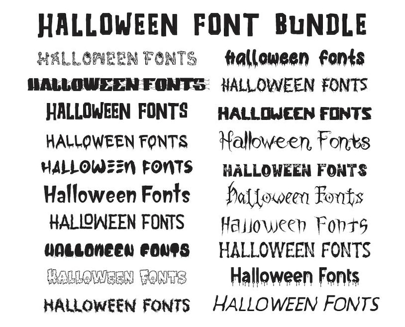 20 Halloween Fonts | Halloween Font Bundle | Spooky Font | Scary Text ...