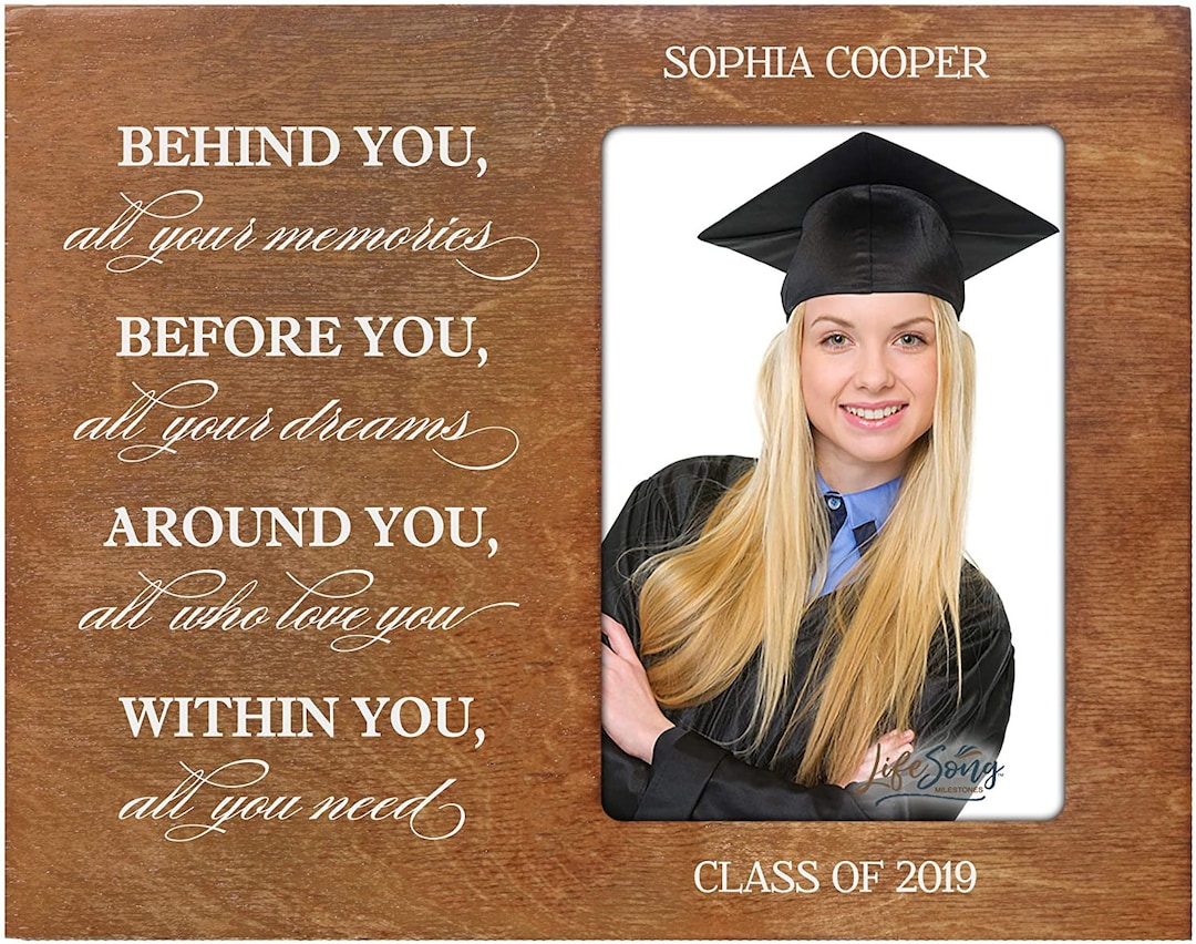 Personalized Graduation Picture Frame Inspirational Graduation Gift ...