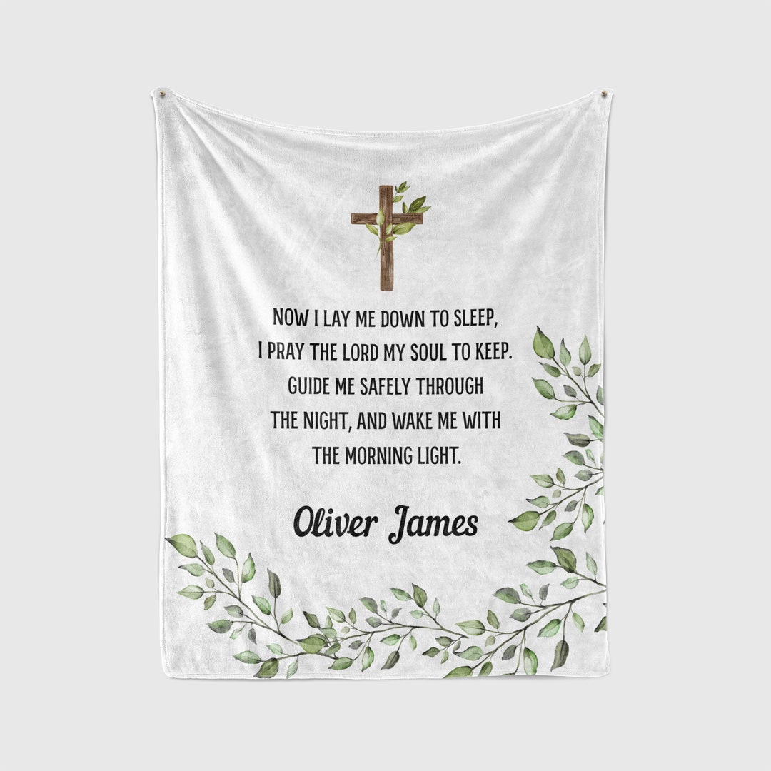 Personalized Blanket | Now I Lay Me Down | Blanket With Name | Custom ...