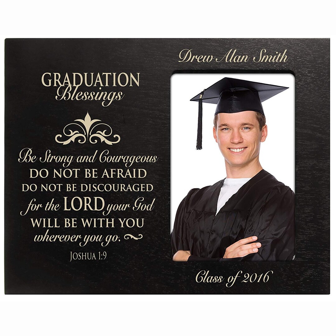 BLACK Personalized Graduation Picture Frame Graduation Gift Gift for ...