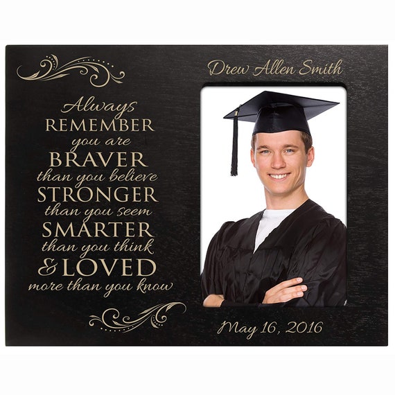 BLACK Personalized Graduation Picture Frame Graduation Gift - Etsy