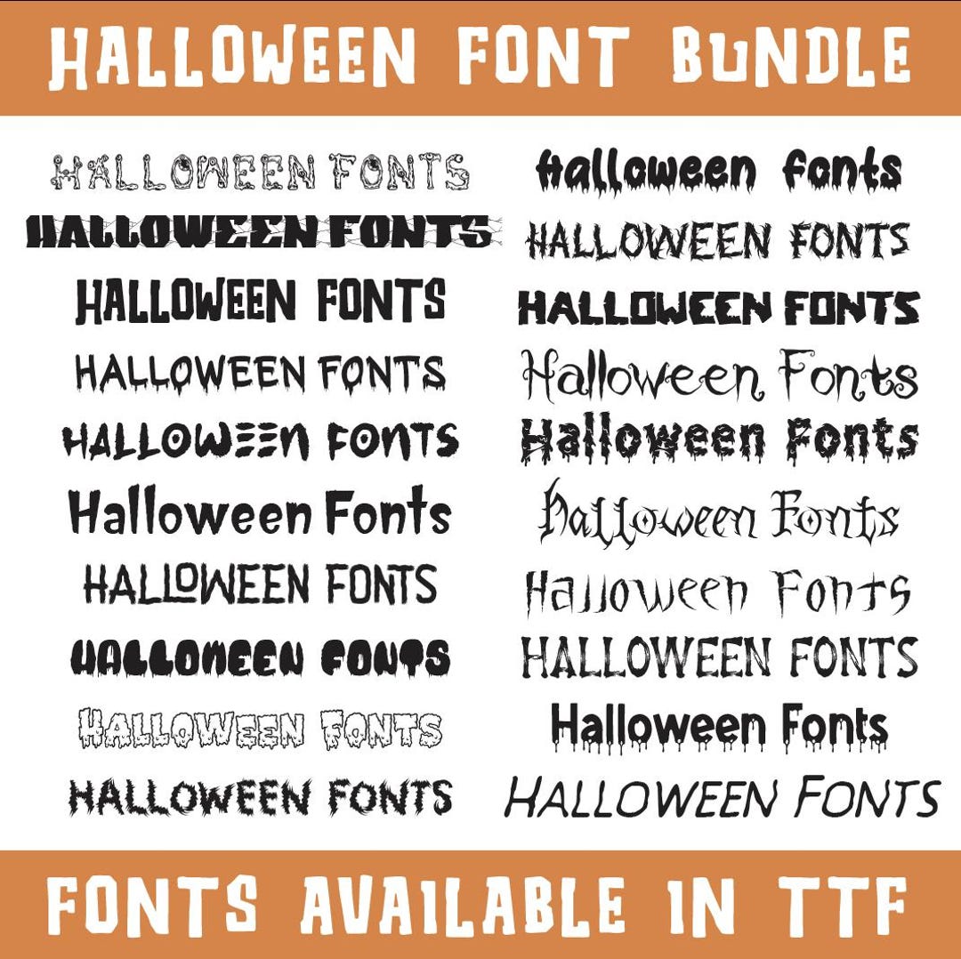 20 Halloween Fonts | Halloween Font Bundle | Spooky Font | Scary Text ...