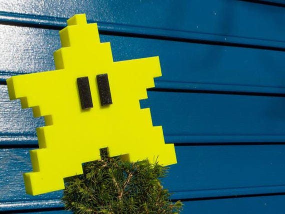 Mario Star Tree Topper Nintendo Switch Christmas Tree Super | Etsy
