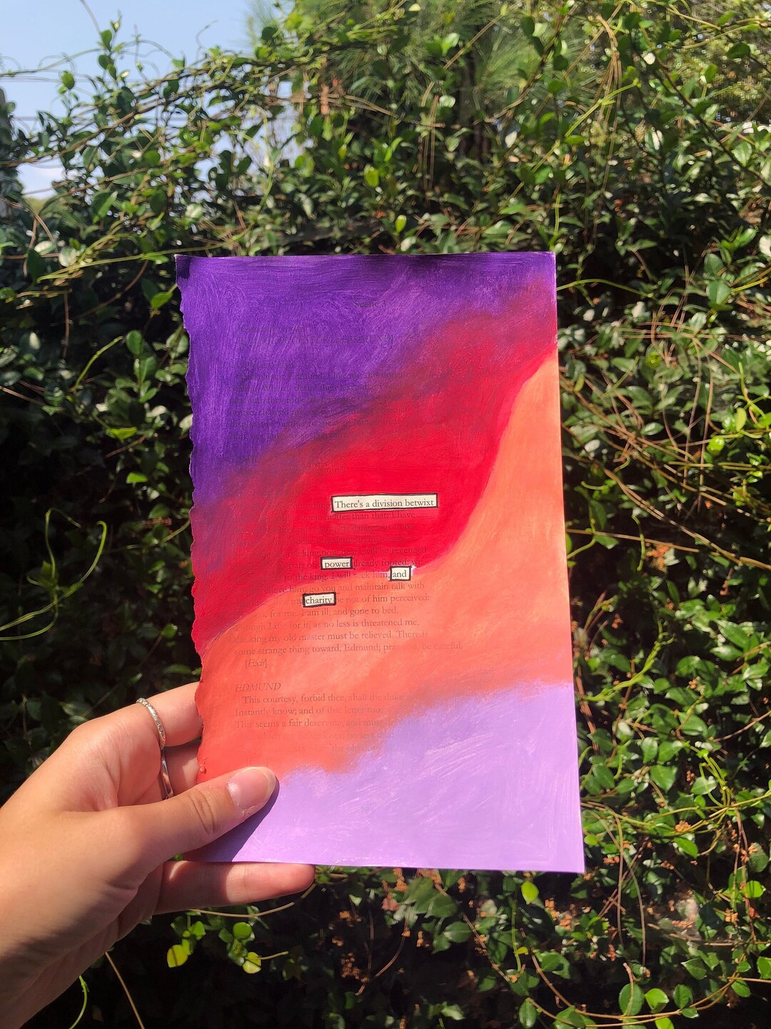 Power & Charity king Lear Blackout Art - Etsy