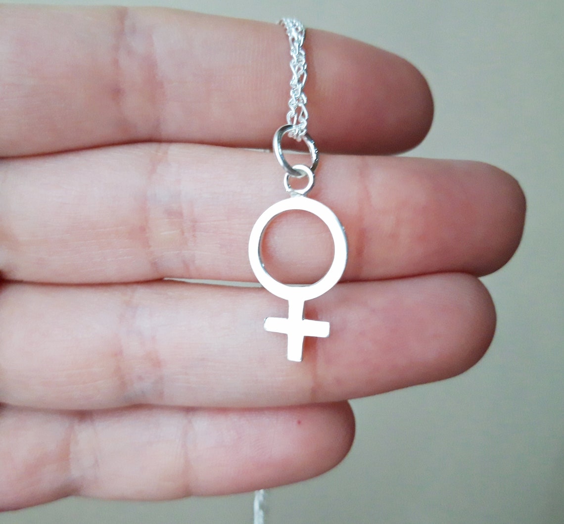 Collar del símbolo de venus joyería feminista colgante - Etsy España