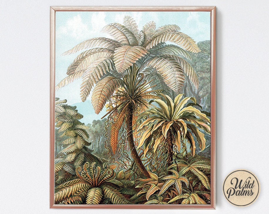 Lush Palms Art Print - Vintage Style - Palm Springs - Desert Art ...