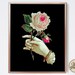 Rose Hand Vintage Style Art Print | Etsy