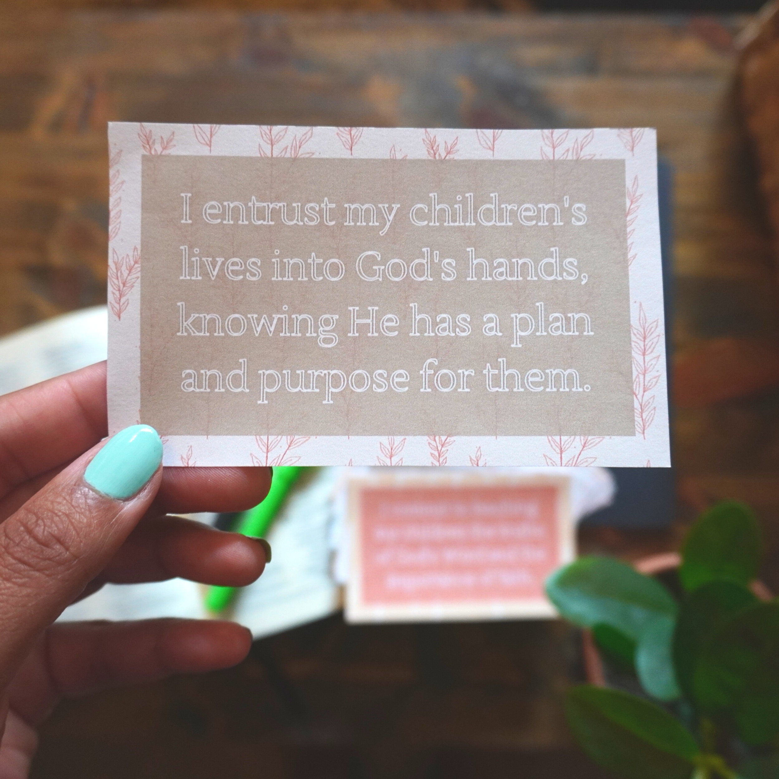 Printable Daily Biblical Affirmation Cards for Christian Mothers ...