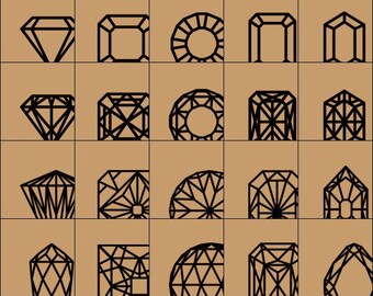 Crystal SVG DXF PNG Diamond Heart Clipart Jewel Gem Cutting - Etsy