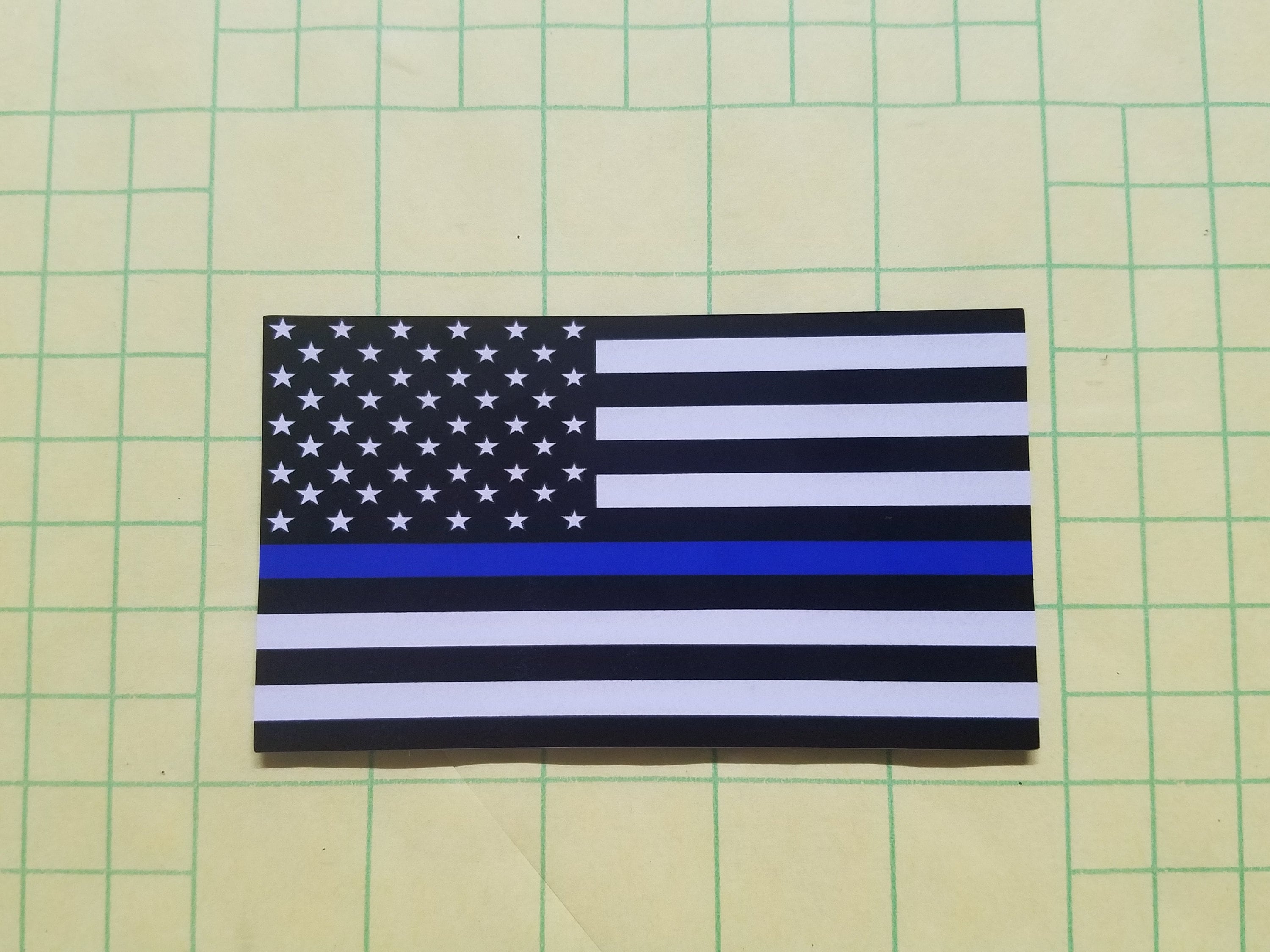 US American Flag Thin Blue Line Decal Sticker - Etsy