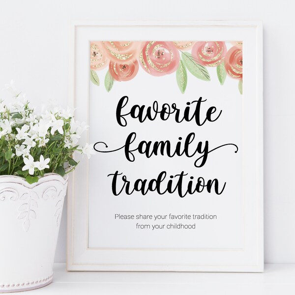 Favorite Family Tradition Baby Shower for Baby - Etsy