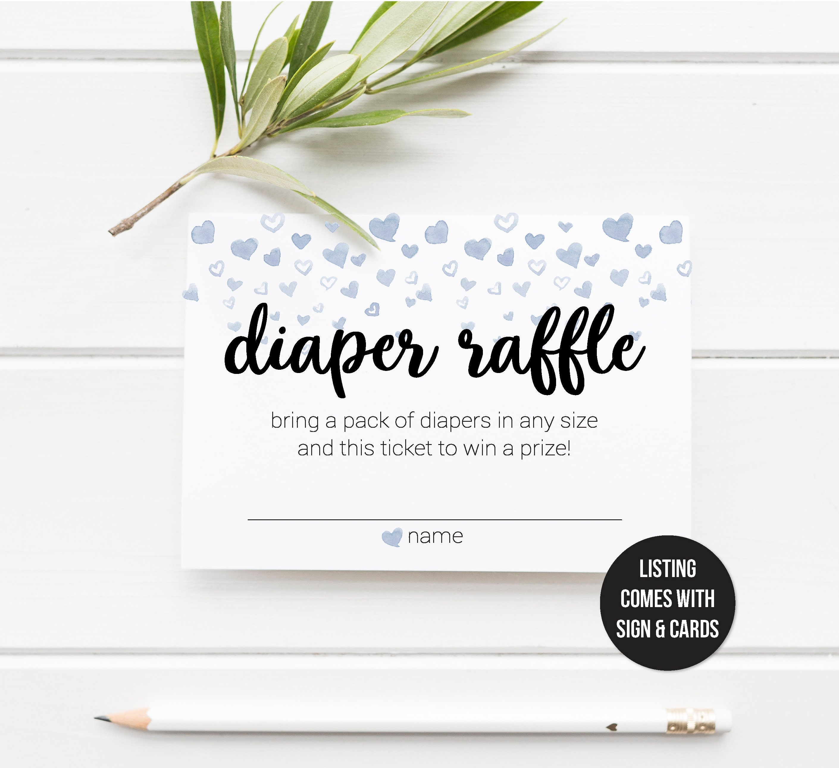Diaper Raffle Sign and Cards / Diaper Raffle Sign / Diaper Raffle Cards ...