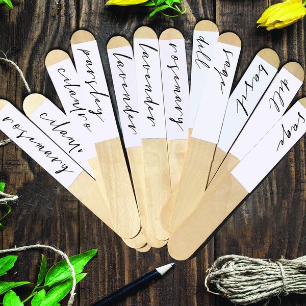 Herb Garden Labels - Etsy