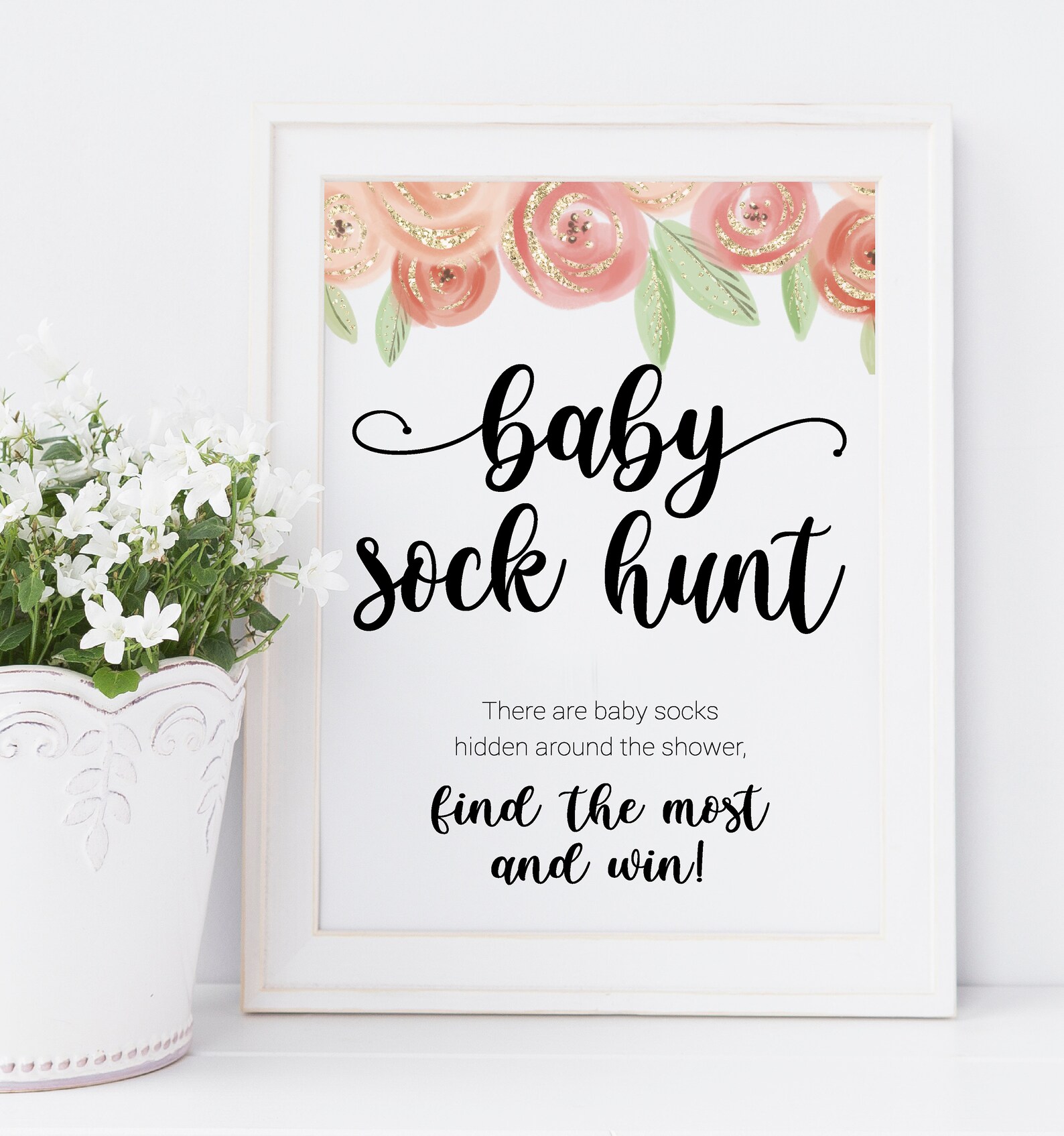 Baby Sock Hunt Game / Sock Hunt Baby Shower / Baby Shower Game / Sock ...