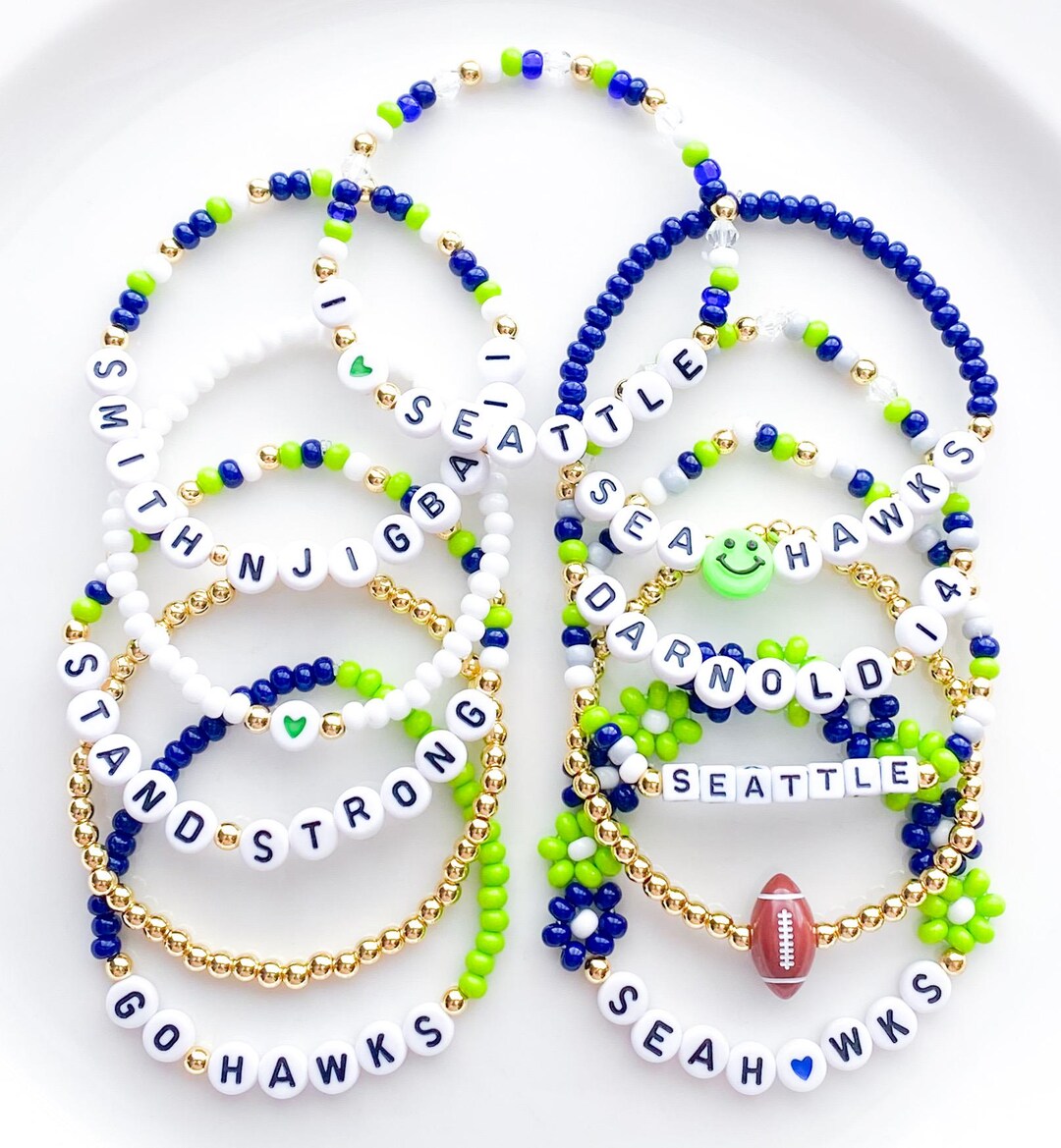 Seattle Football Bracelets Seahawks Inspired Bracelets Seahawks ...