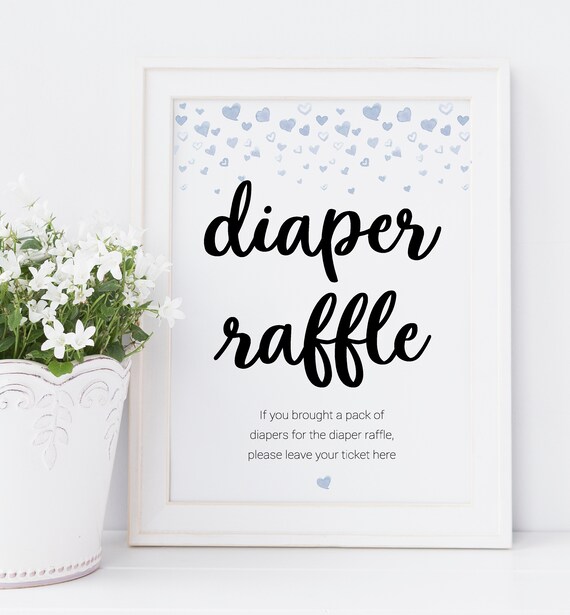 Diaper Raffle Sign and Cards / Diaper Raffle Sign / Diaper | Etsy