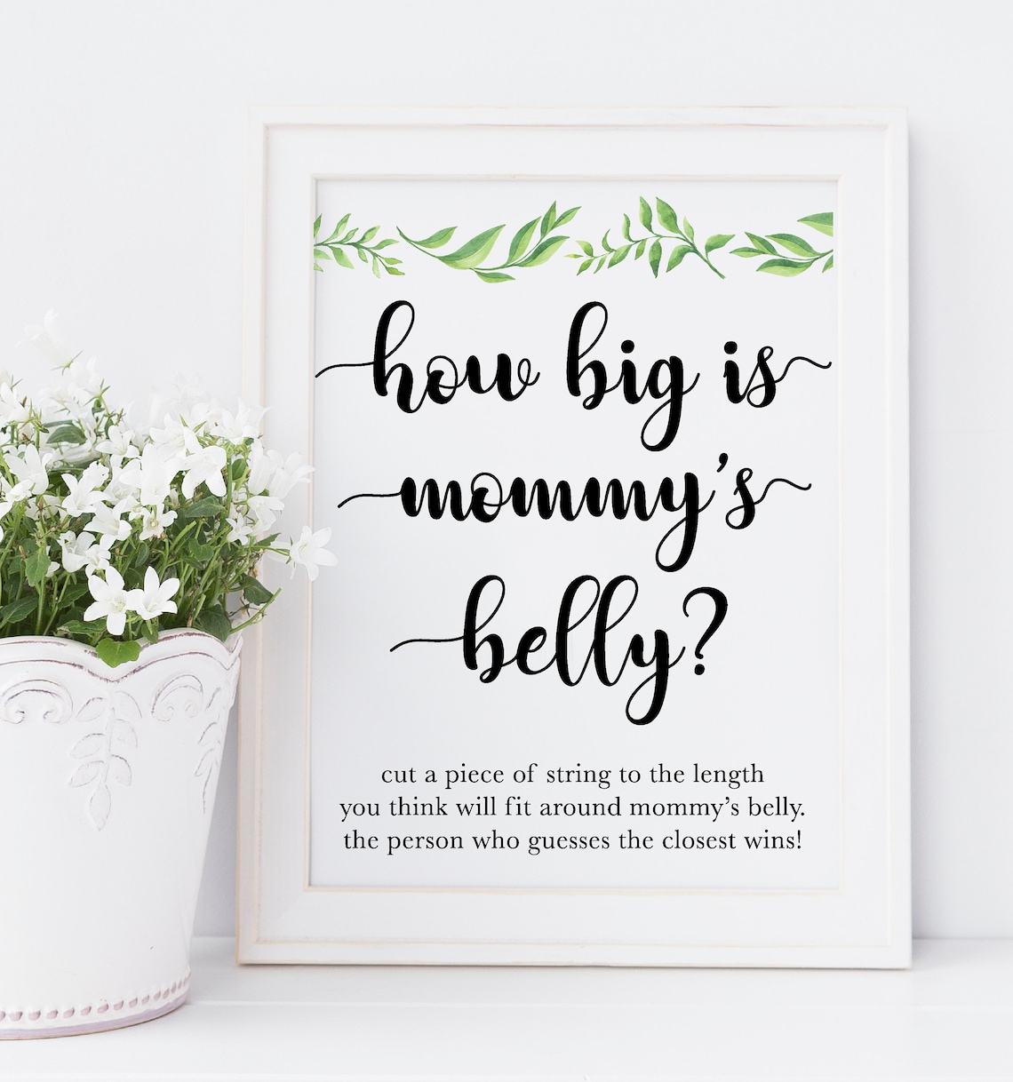 Guess Mommy's Belly Size Game / Baby Shower Games / - Etsy Canada