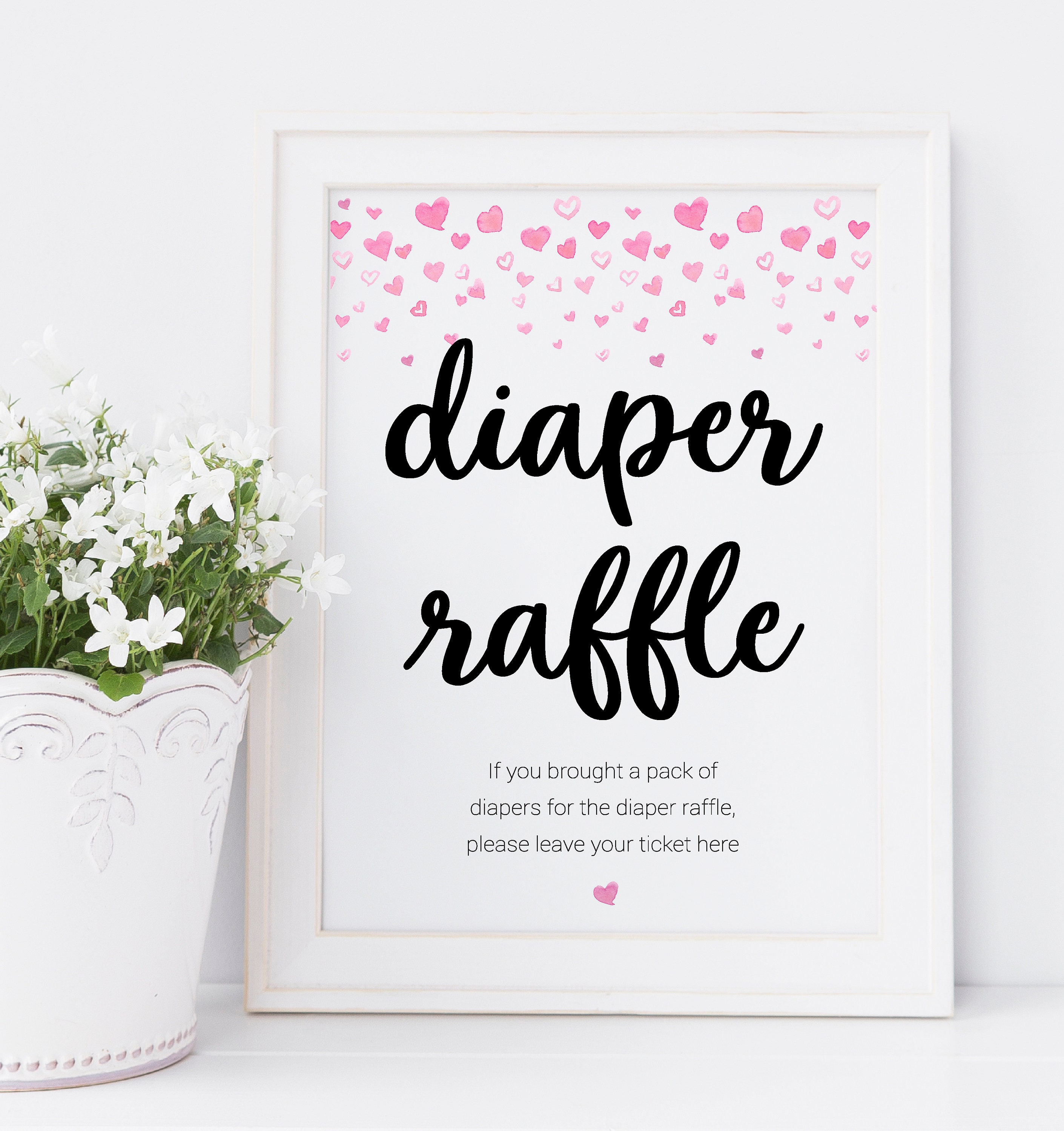 Diaper Raffle Sign and Cards / Diaper Raffle Sign / Diaper Raffle Cards ...
