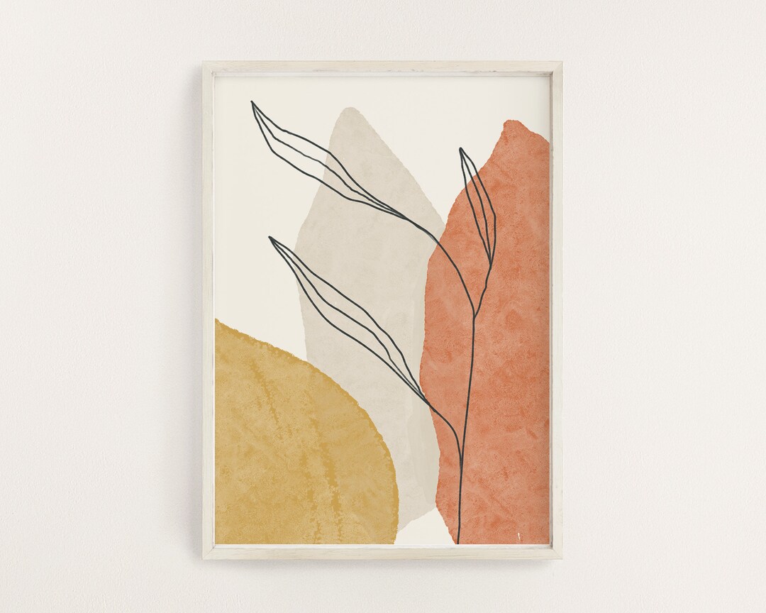 Earthy Boho Decor, Beige Boho Printable Wall Art, Abstract Art Print ...