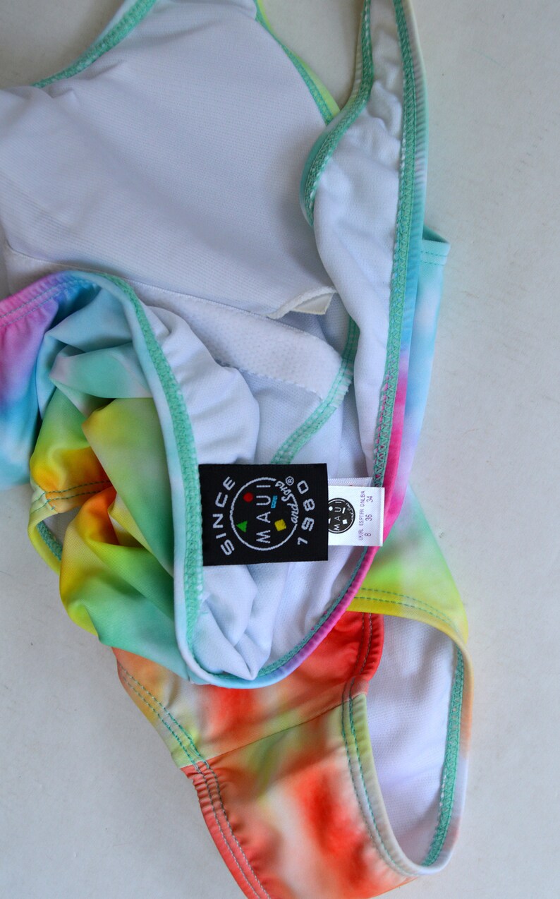 Vintage 80s Swimsuit One Piece Bathing Suit Swim Suit Pastel - Etsy