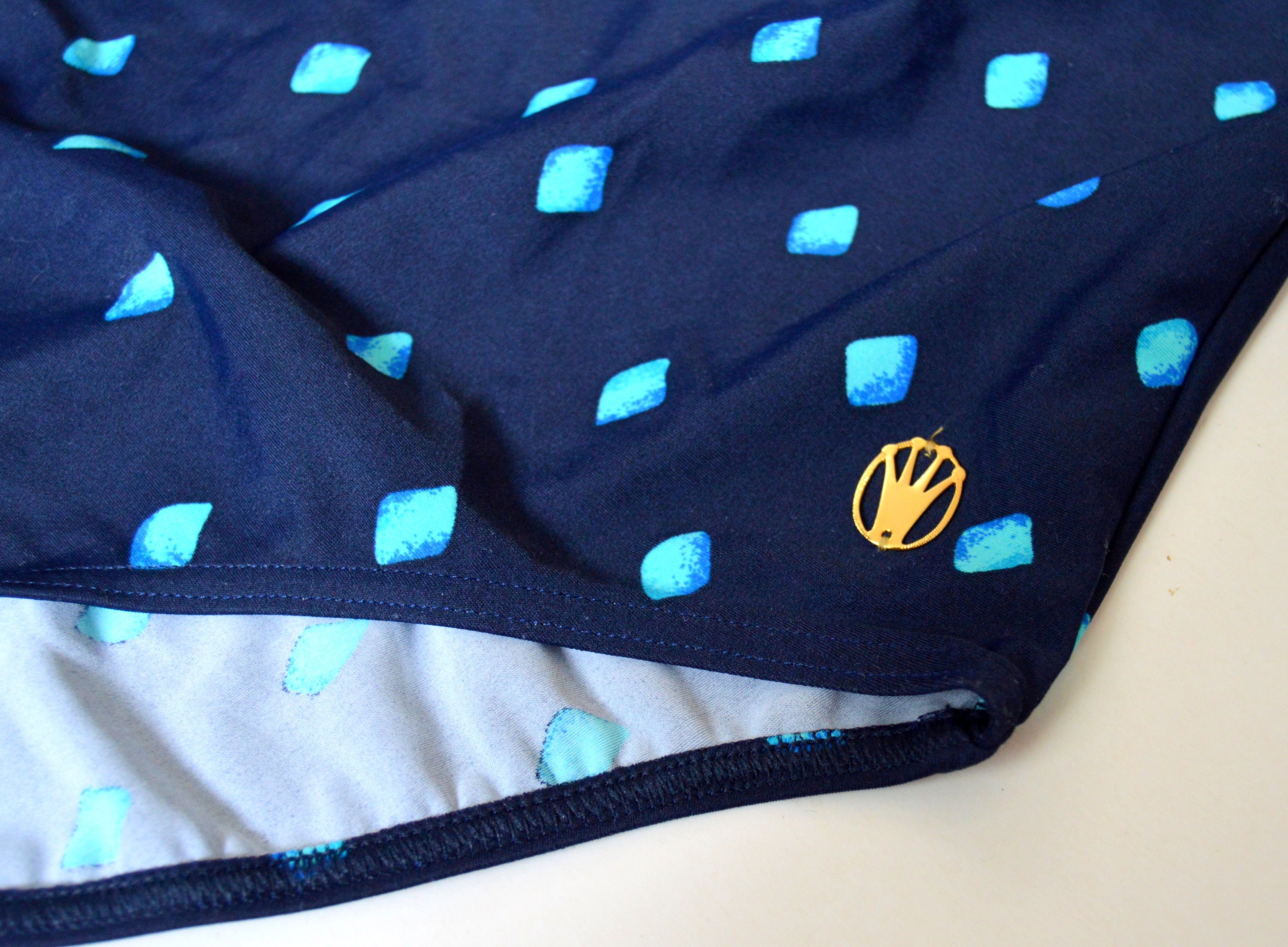 Vintage Triumph Swimsuit One Piece Bathing Suit Retro Swimwear Blue ...