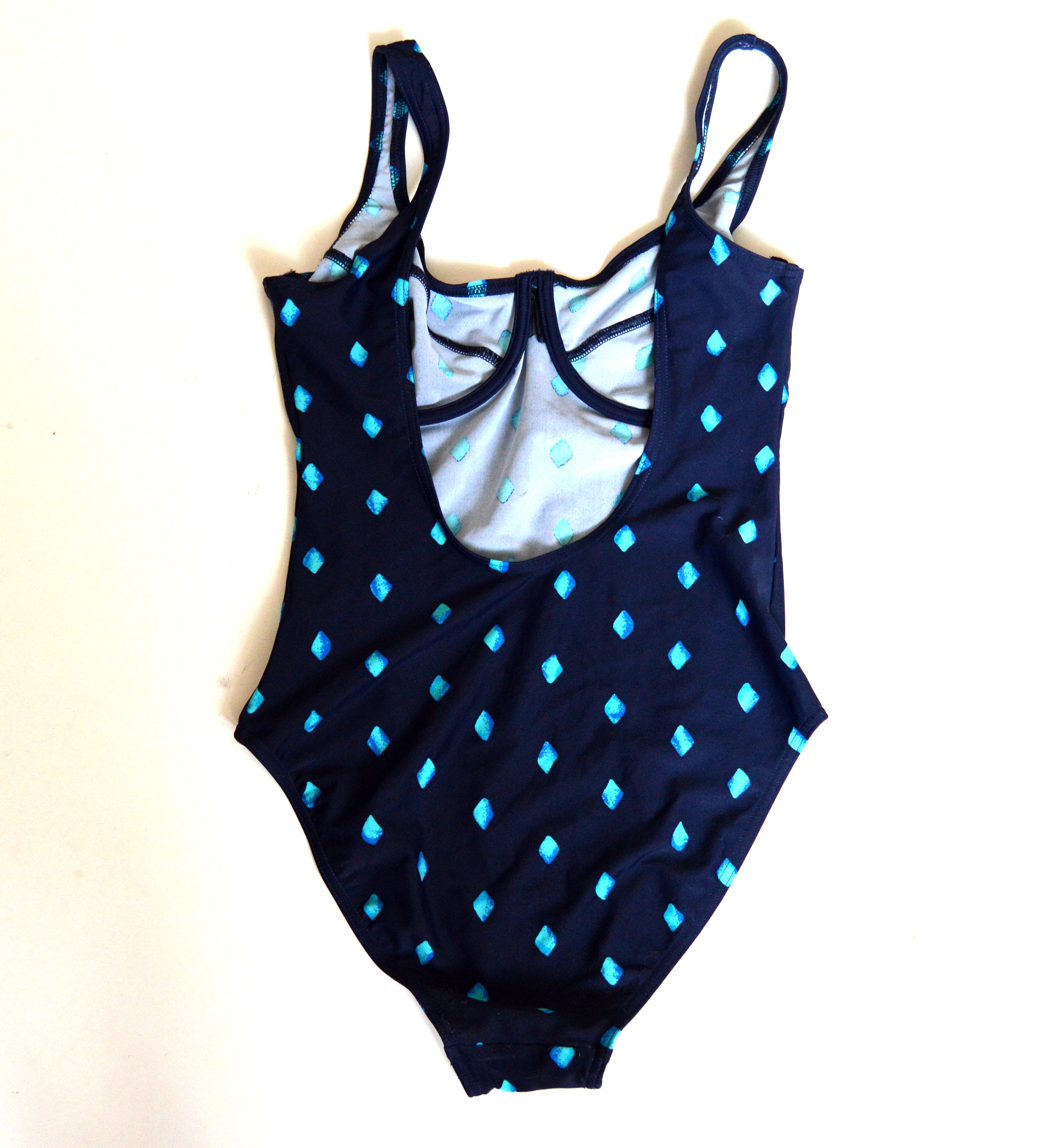 Vintage Triumph Swimsuit One Piece Bathing Suit Retro Swimwear Blue ...