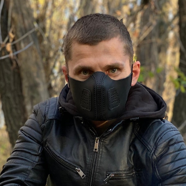 Leather Face Mask - Etsy