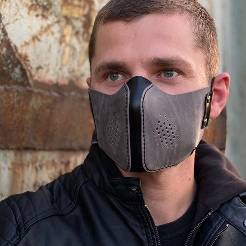 Leather Face Mask Handmade Designer Fashion Face Mask for | Etsy