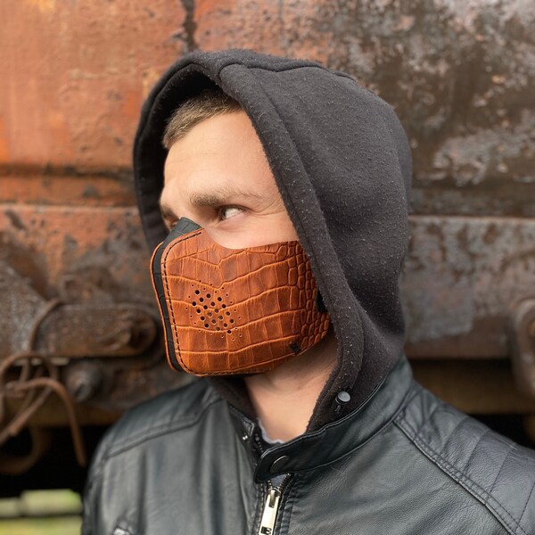 Leather Face Mask - Etsy