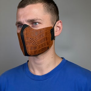 Leather Face Mask Handmade Designer Fashion Face Mask for - Etsy