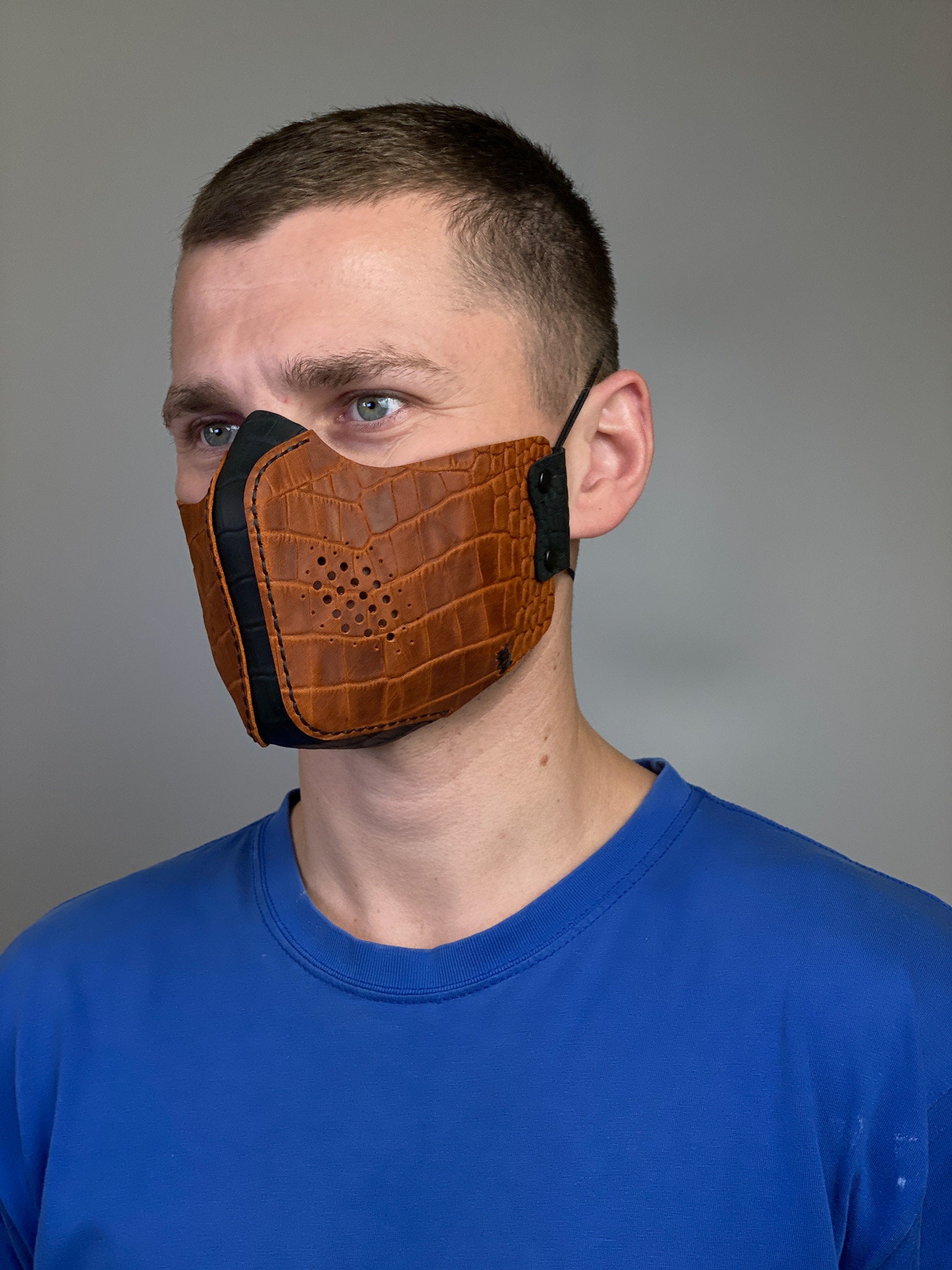 Leather Face Mask Handmade Designer Fashion Face Mask for Adults ...