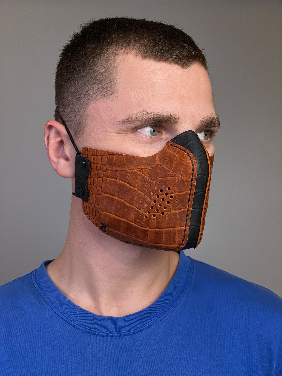 Leather Face Mask Handmade Designer Fashion Face Mask for - Etsy