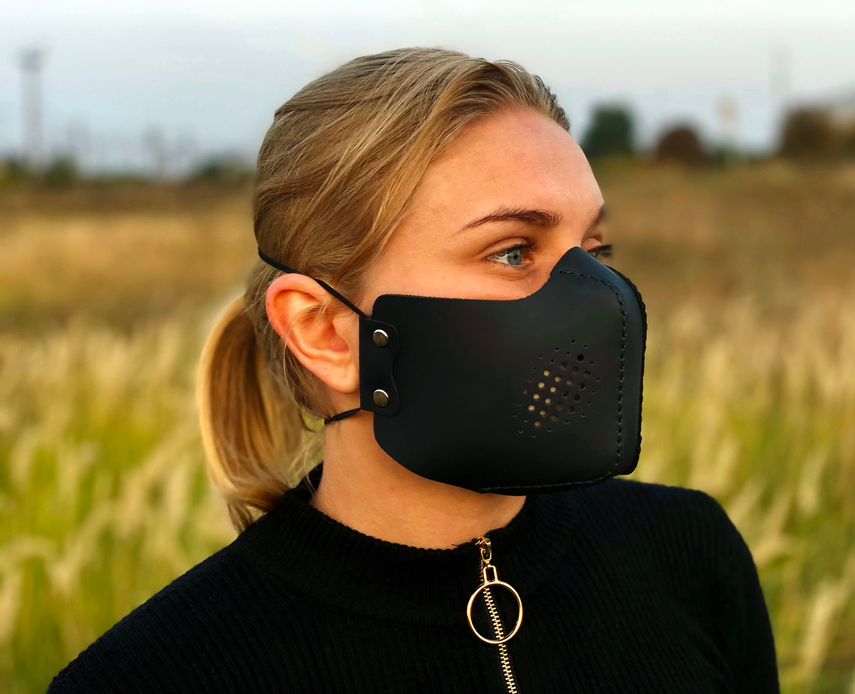 Leather Face Mask Handmade Designer Fashion Face Mask for Adults ...