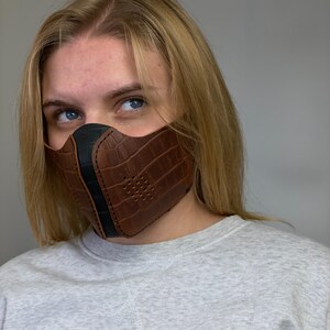 Leather Face Mask Handmade Designer Fashion Face Mask for - Etsy