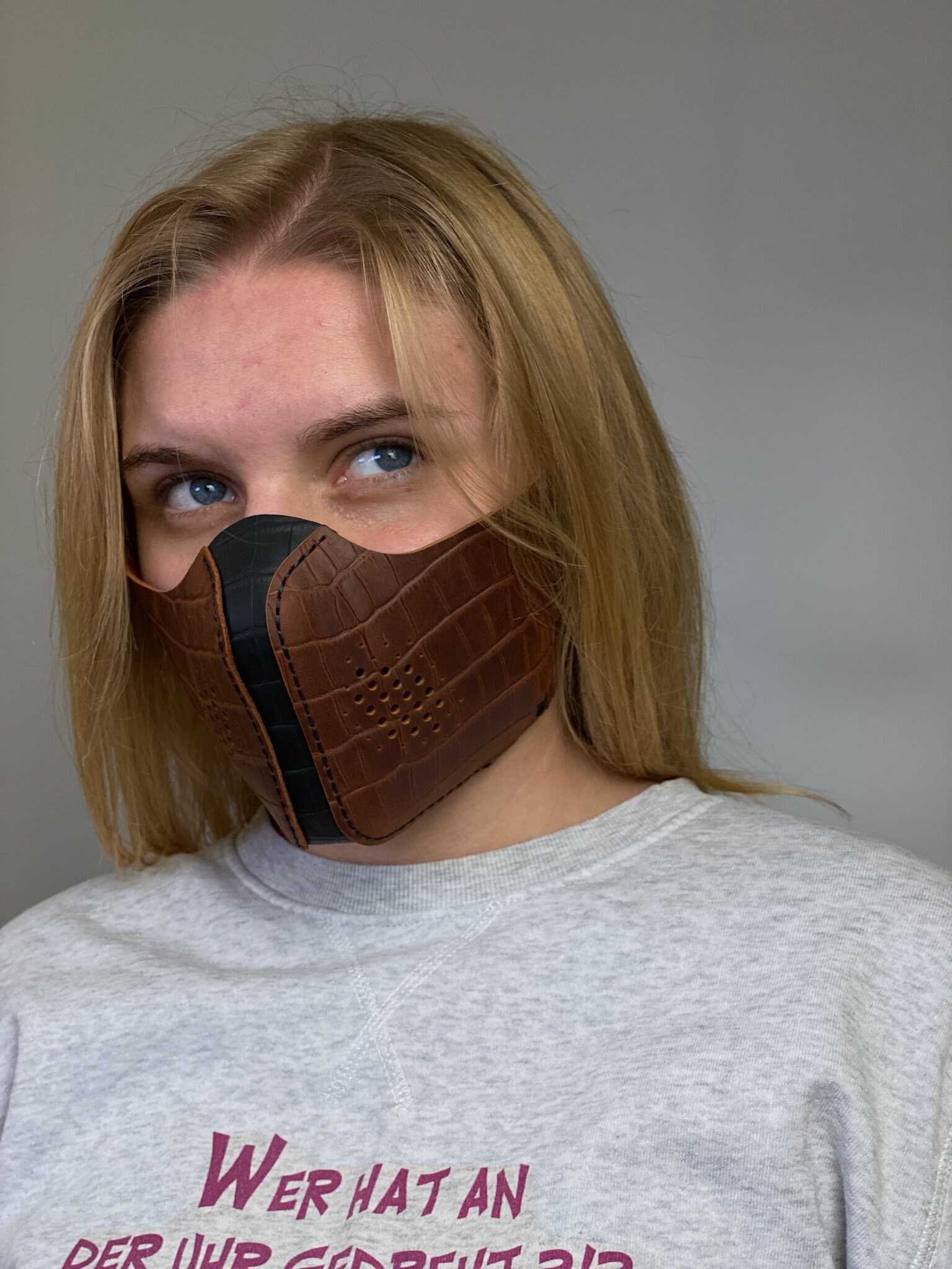 Leather Face Mask Handmade Designer Fashion Face Mask for - Etsy
