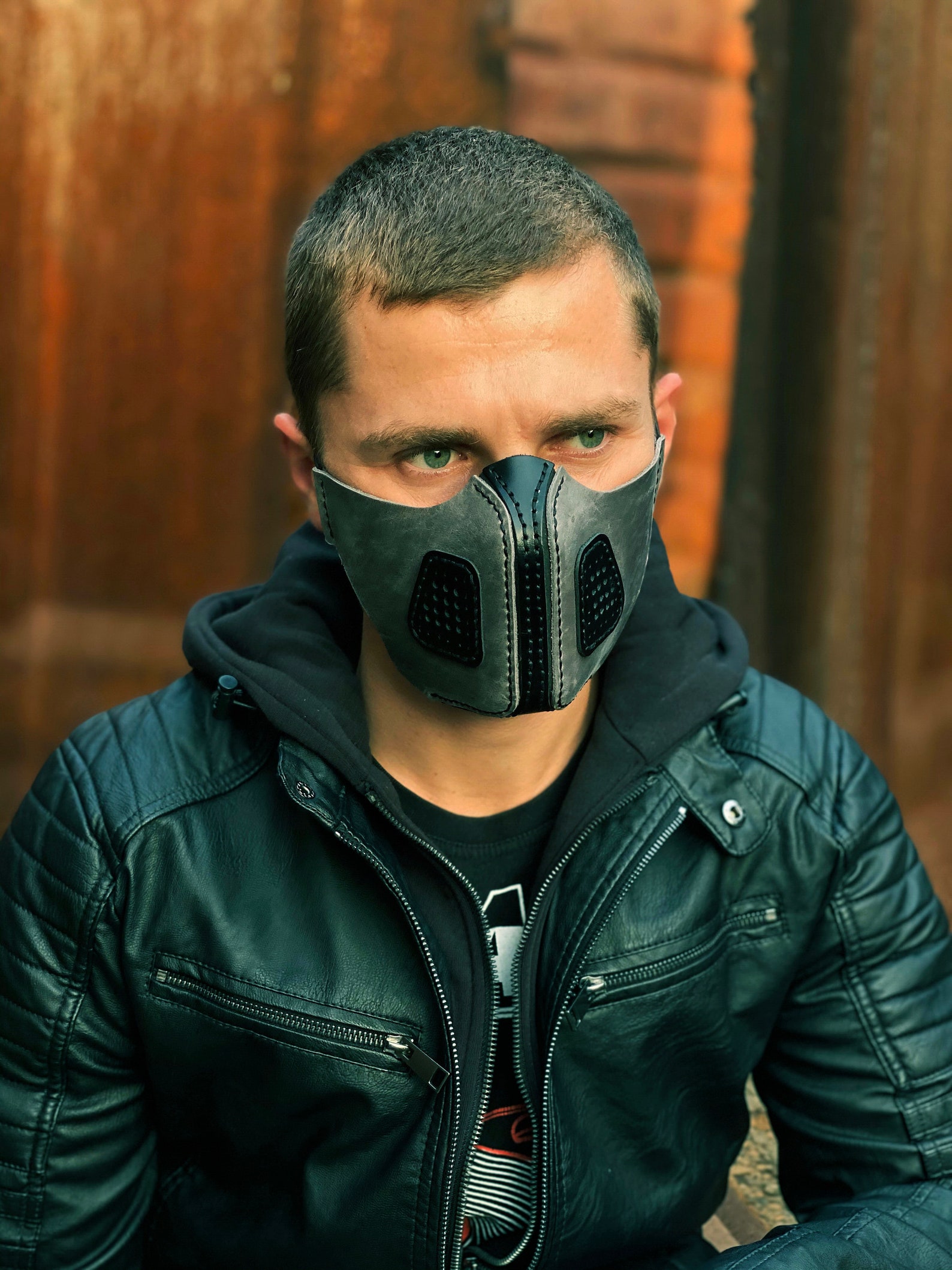 Leather Face Mask With Filter Pockets Handmade Designer Fashion Face ...
