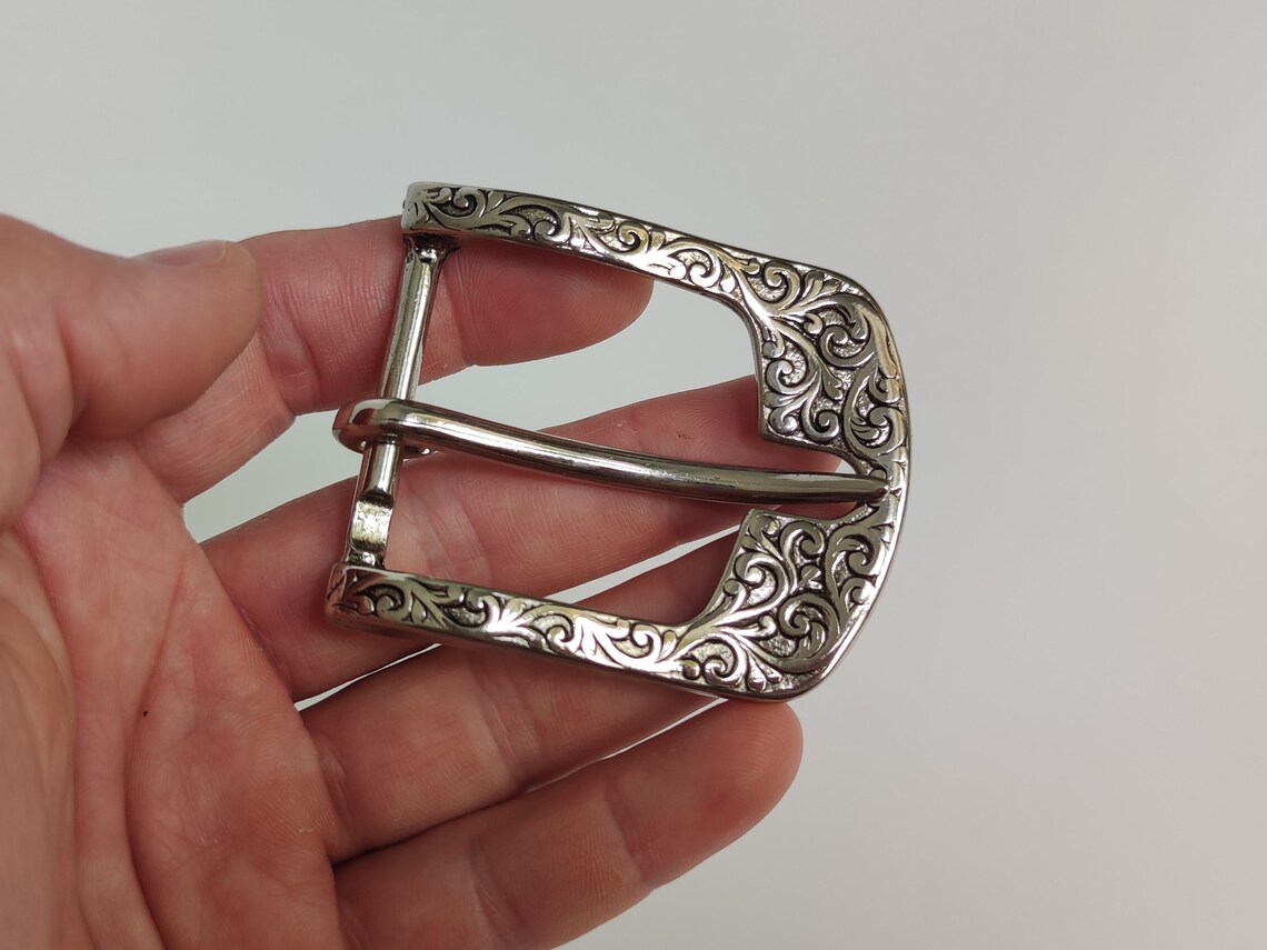Buckle 1 1/2 37mm Belt Silver Buckle Center Bar Buckle - Etsy