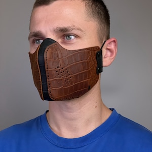 Leather Face Mask Handmade Designer Fashion Face Mask for Adults ...