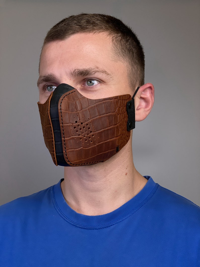 Leather Face Mask Handmade Designer Fashion Face Mask for - Etsy