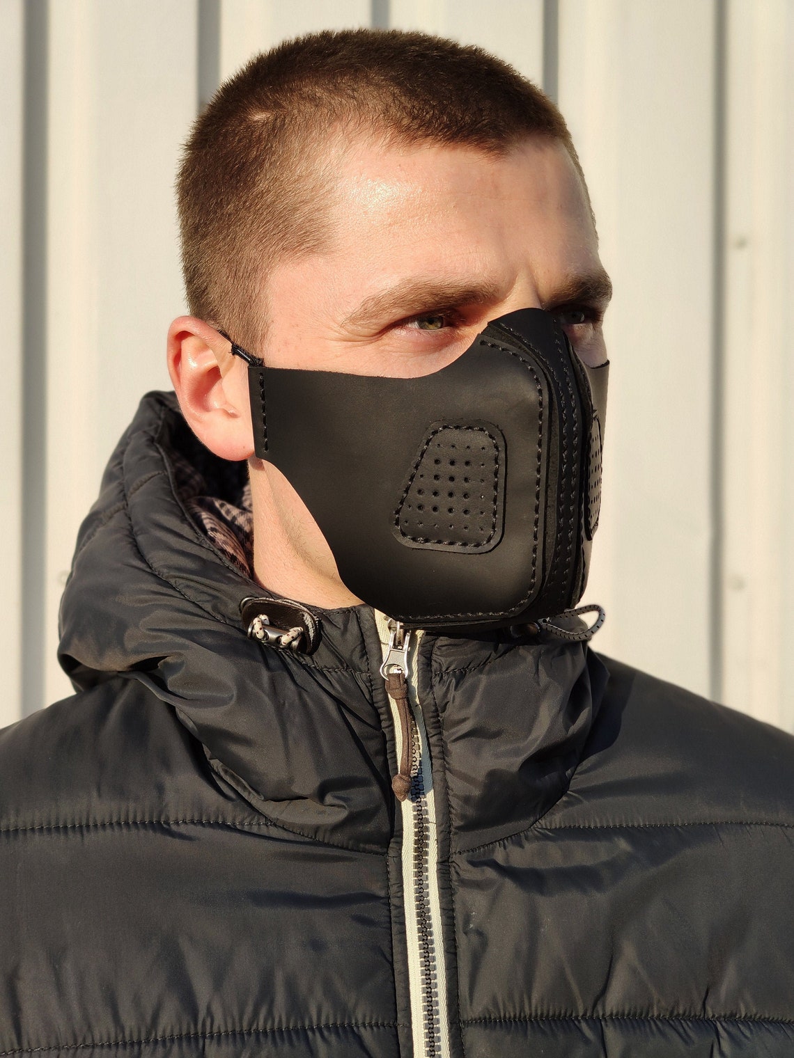 Leather Face Mask With Filter Pockets Handmade Designer Fashion Face ...