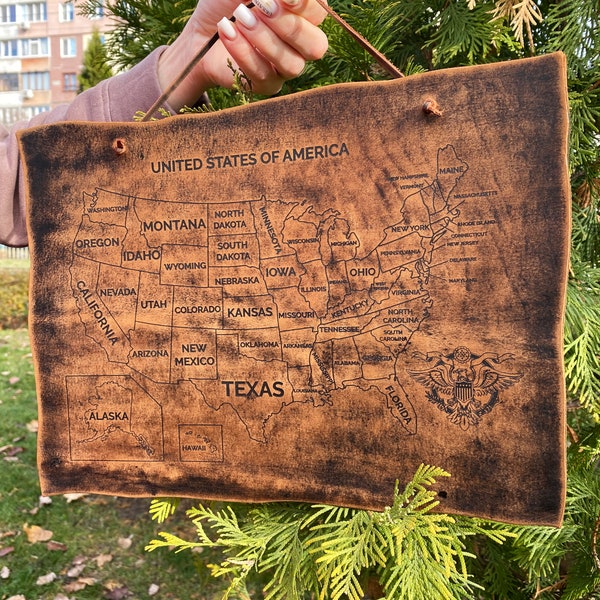 Vintage Usa Map - Etsy