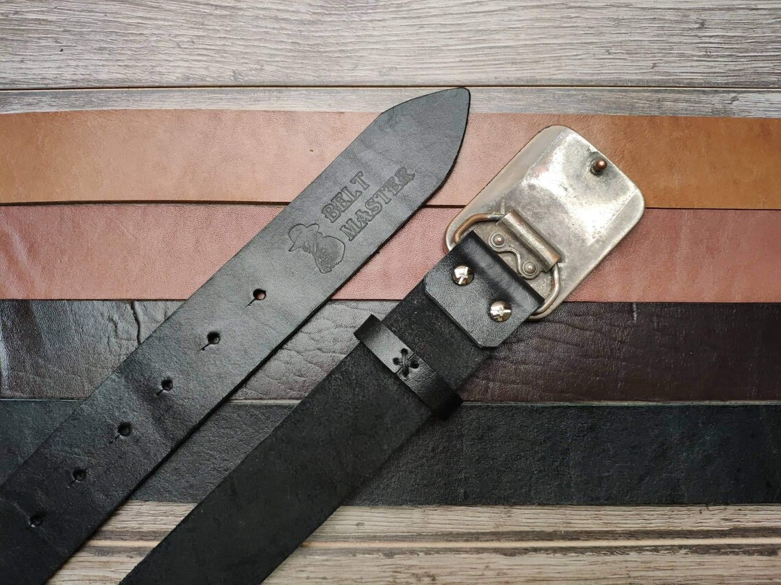 Personalized Leather Belt Without Buckle Replacement Strip | Etsy